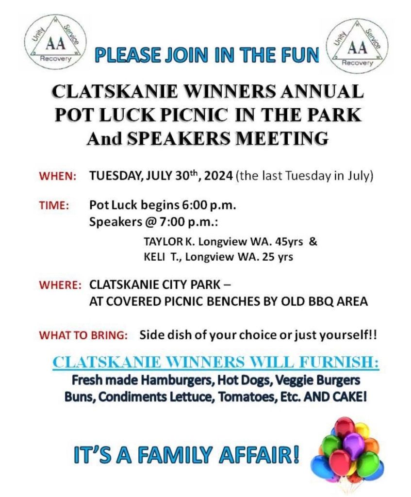 ACTIVITIES – DISTRICT 27 / AREA 72 of Alcoholics Anonymous