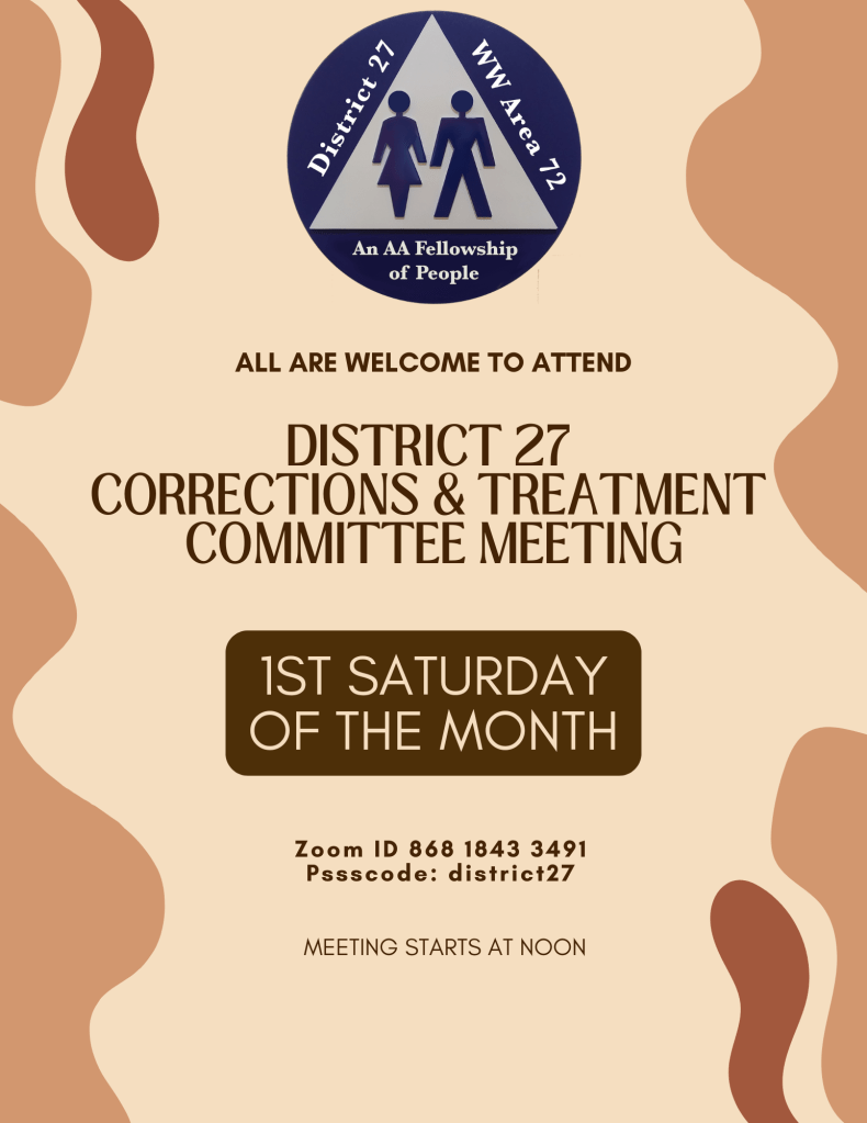 ACTIVITIES – DISTRICT 27 / AREA 72 of Alcoholics Anonymous